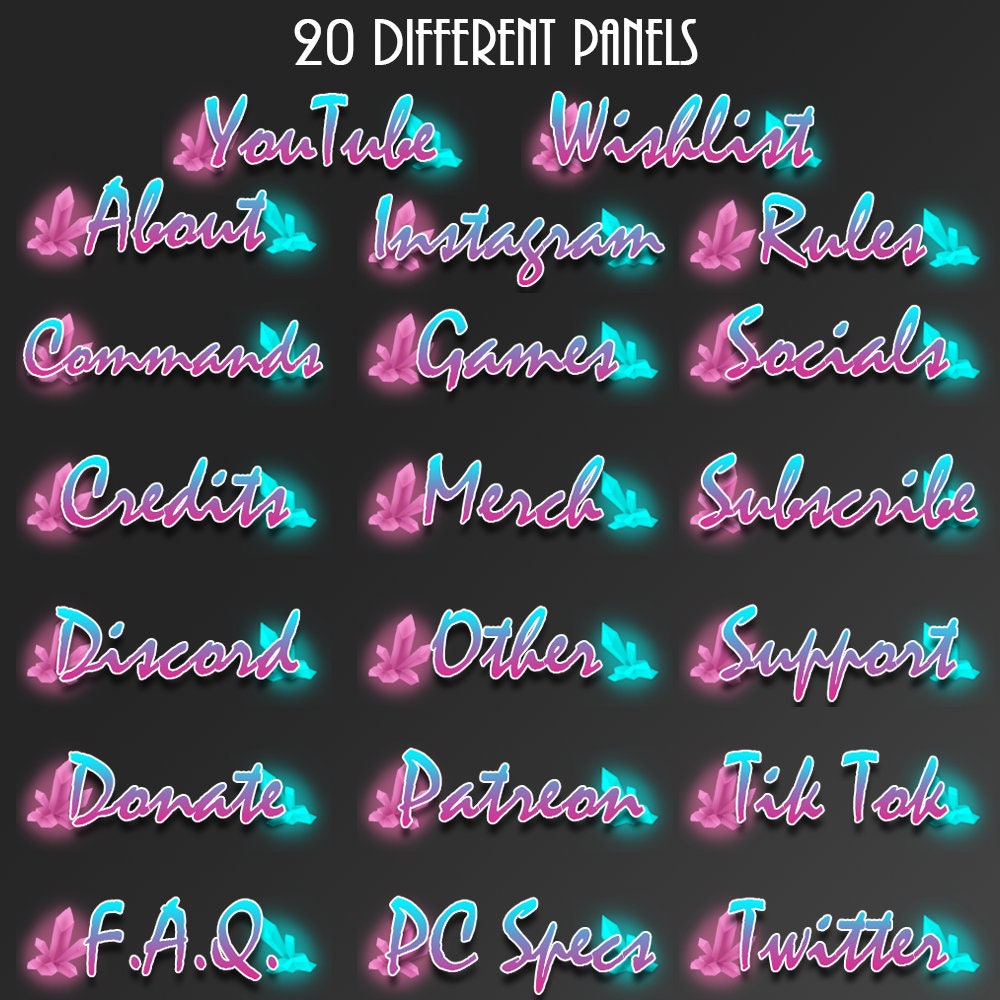 ANIMATED Twitch Overlay Pack Gem Cave Scene Stream Overlay Package OBS ...