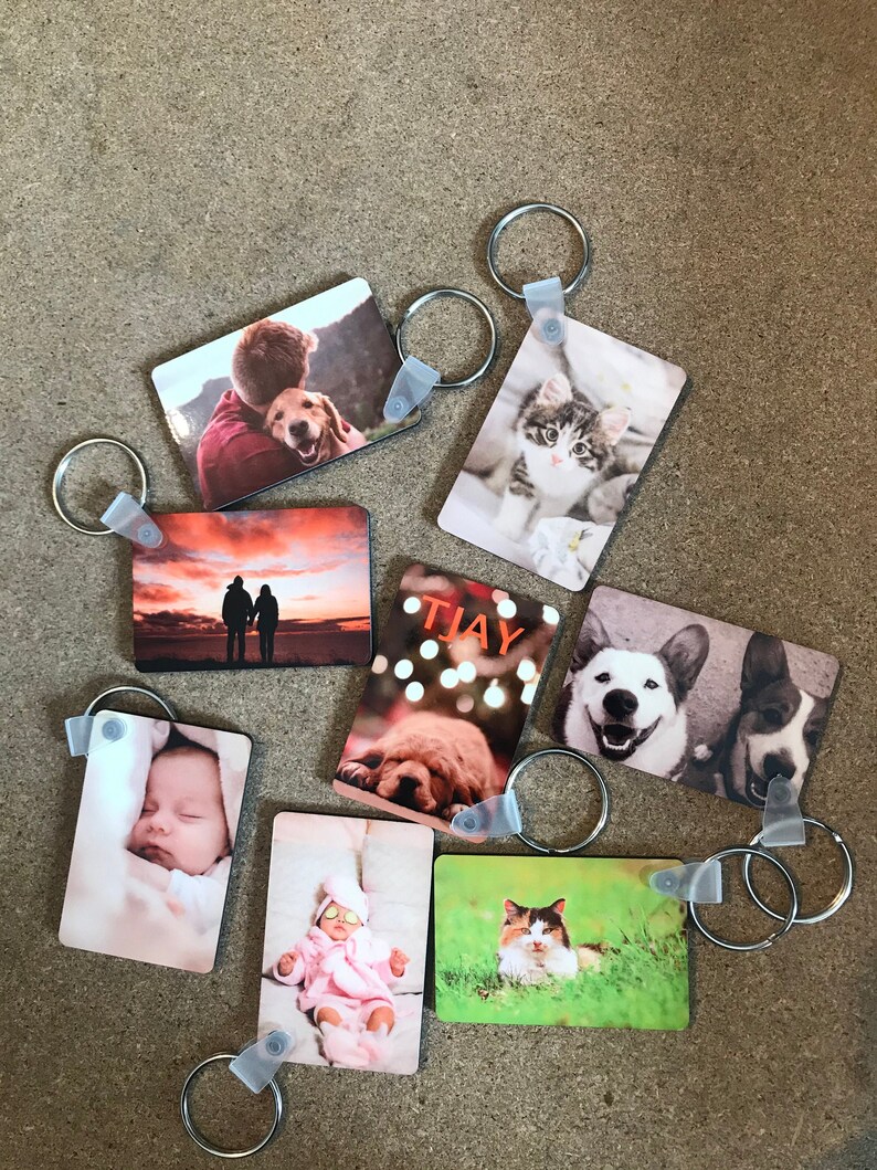 Personalised Double Sided Photo Keyring, Any picture Keyring, Custom ...