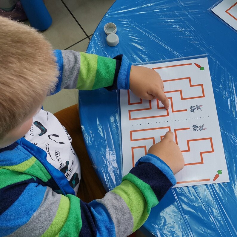PDF Printable Education Cards Set Maze Montessori Activities Preschool ...