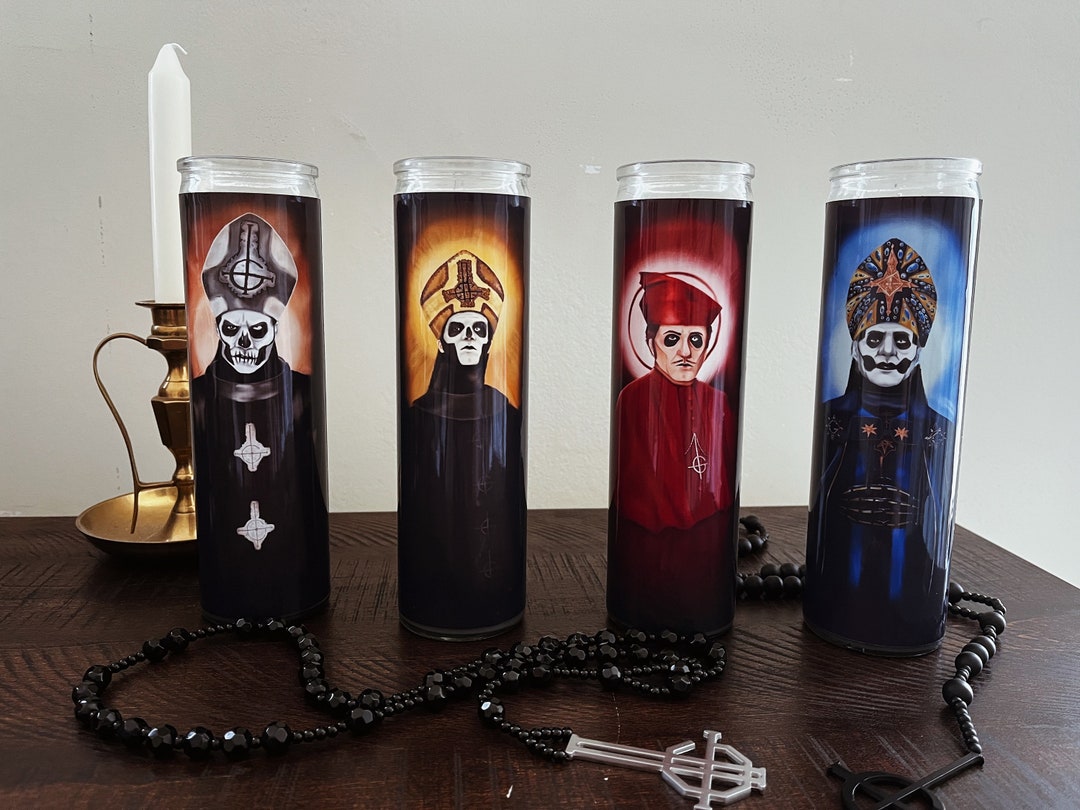 GHOST Prayer Candles Papa Emeritus II-IV Cardinal Copia Prayer Candles ...