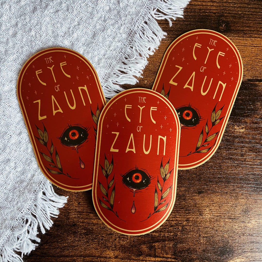 The Eye of Zaun: Silco Arcane Gold Sticker - Etsy