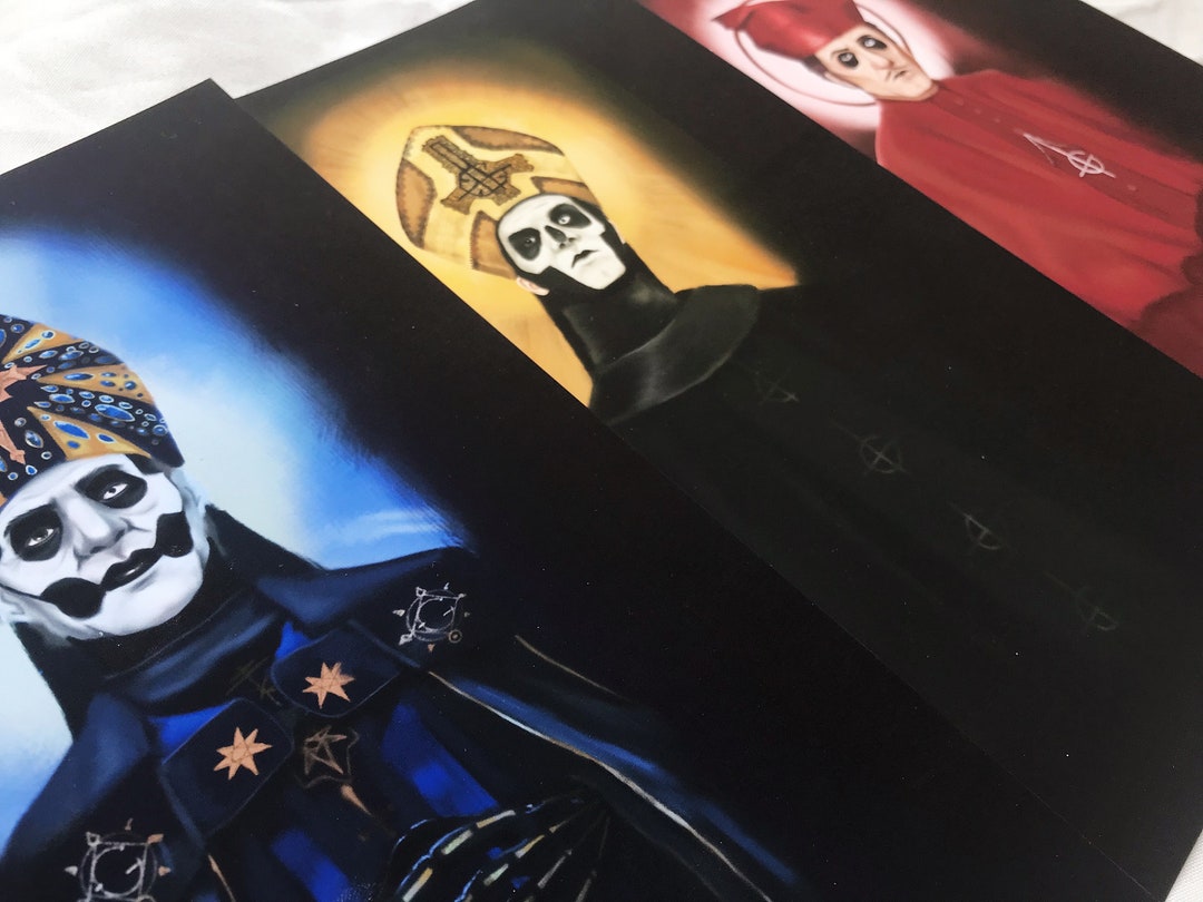 GHOST Prayer Candle Art Prints Papa Emeritus III, Cardinal Copia, Papa ...