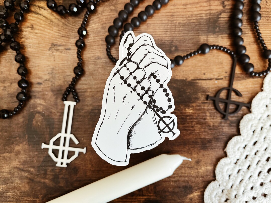 The Band Ghost Grucifix Prayer Hands | Ghost, Papa Emeritus Sticker for ...