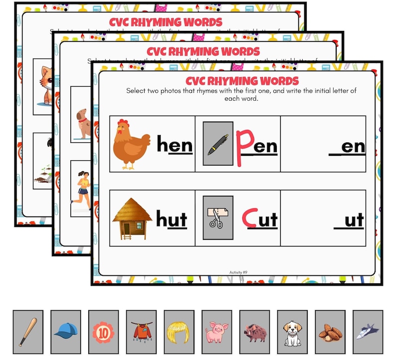 CVC Words Reading Practice Hands-on Engaging Printable Worksheets ...