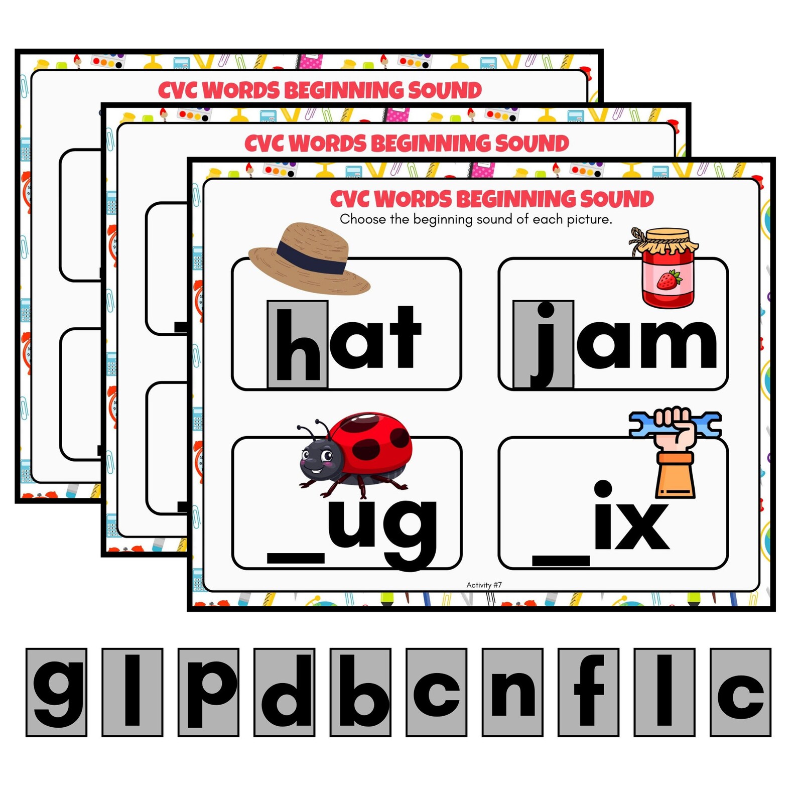 CVC Words Reading Practice Hands-on Engaging Printable Worksheets ...