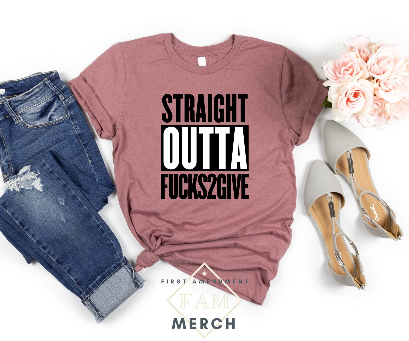 Straight Outta Fucks To Give Shirt Funny No Fucks Given Etsy