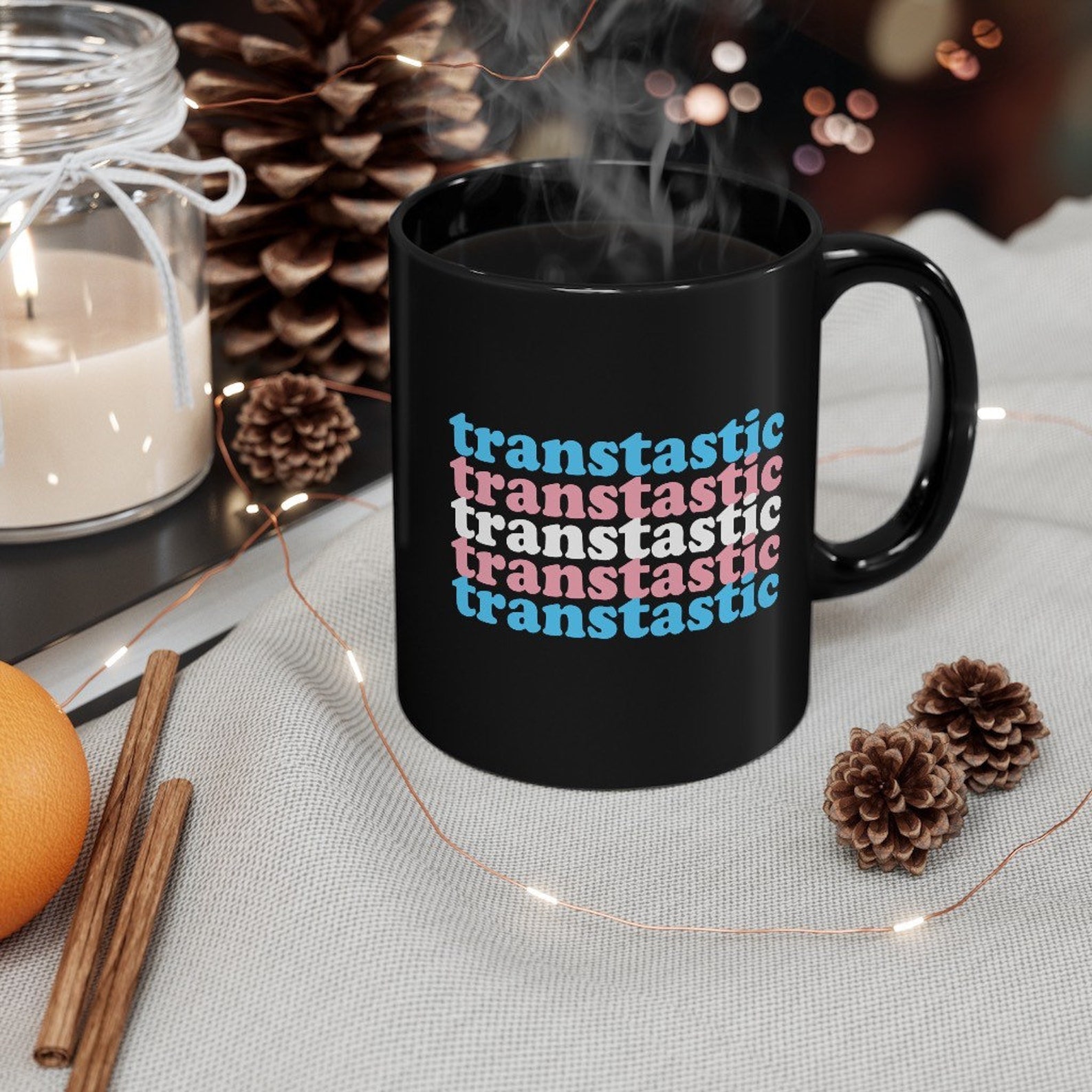 Transtastic Trans Rights Mug Lgbtq Coffee Mug Transgender Etsy