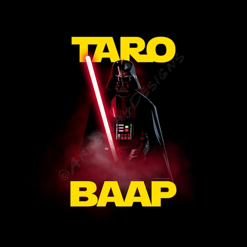 Taro Baap Star Wars Inspired Gujarati / Hindi DIGITAL Art Print - Etsy UK