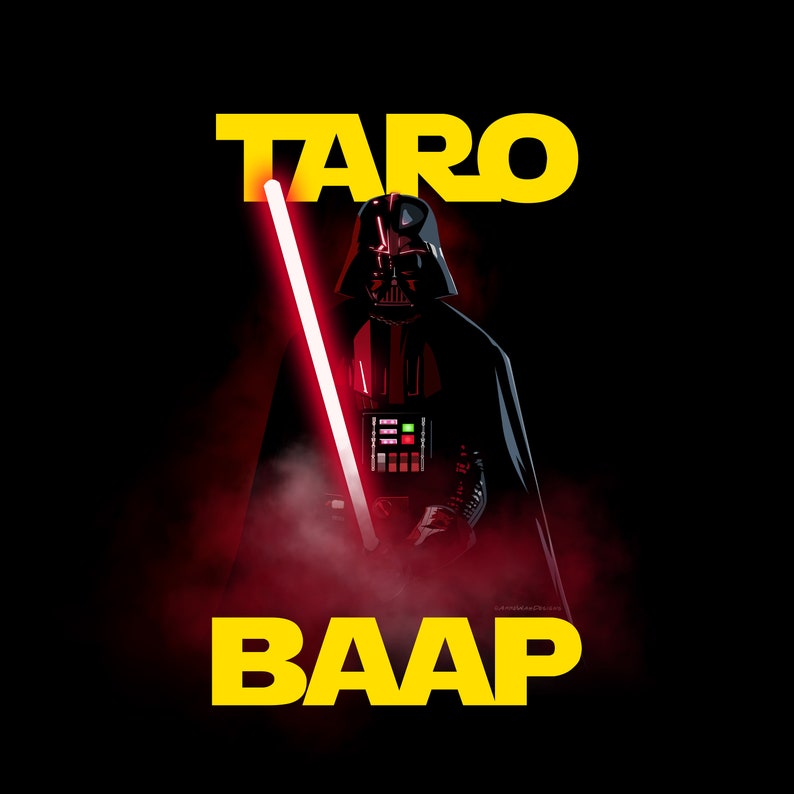 Taro Baap Star Wars inspired Gujarati / Hindi DIGITAL art | Etsy
