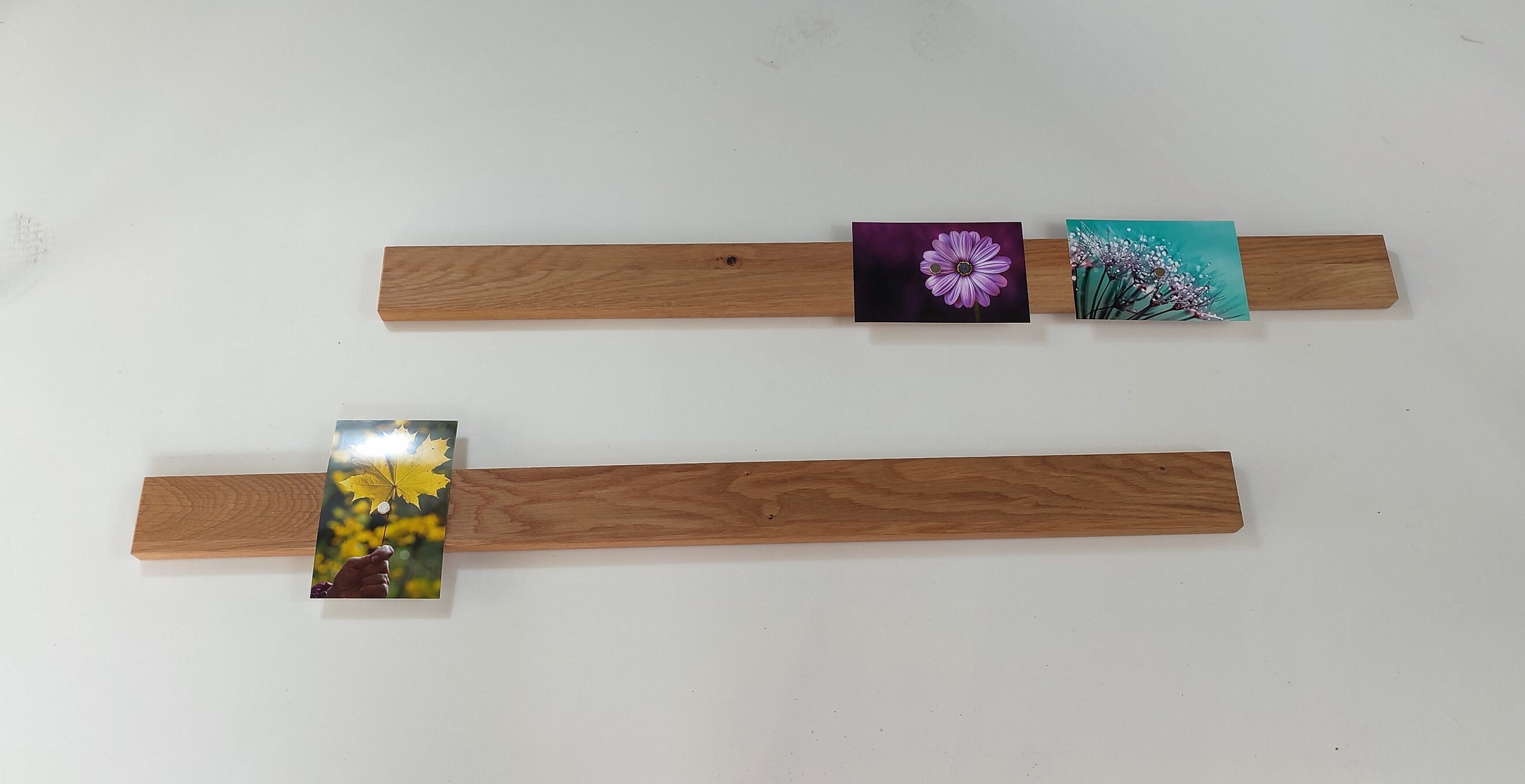 Magnetic Picture Rail Made of Oak Wood. Picture Rail, Magnetic Rail ...