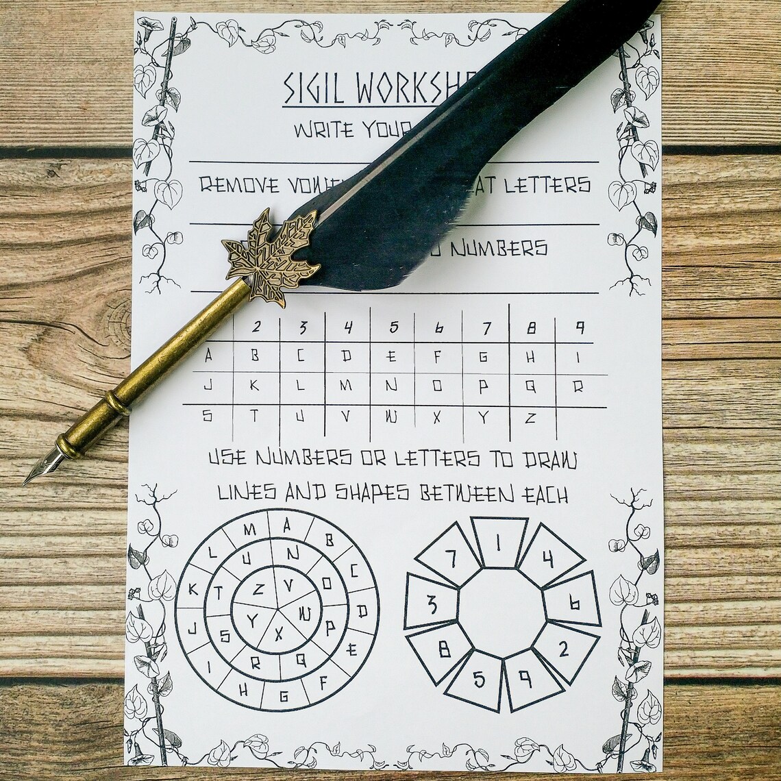 Custom Sigil Worksheet Grimoire Page Book of Shadows Page Witchcraft ... Custom Sigil Worksheet Grimoire Page Book of Shadows Page Witchcraft ...