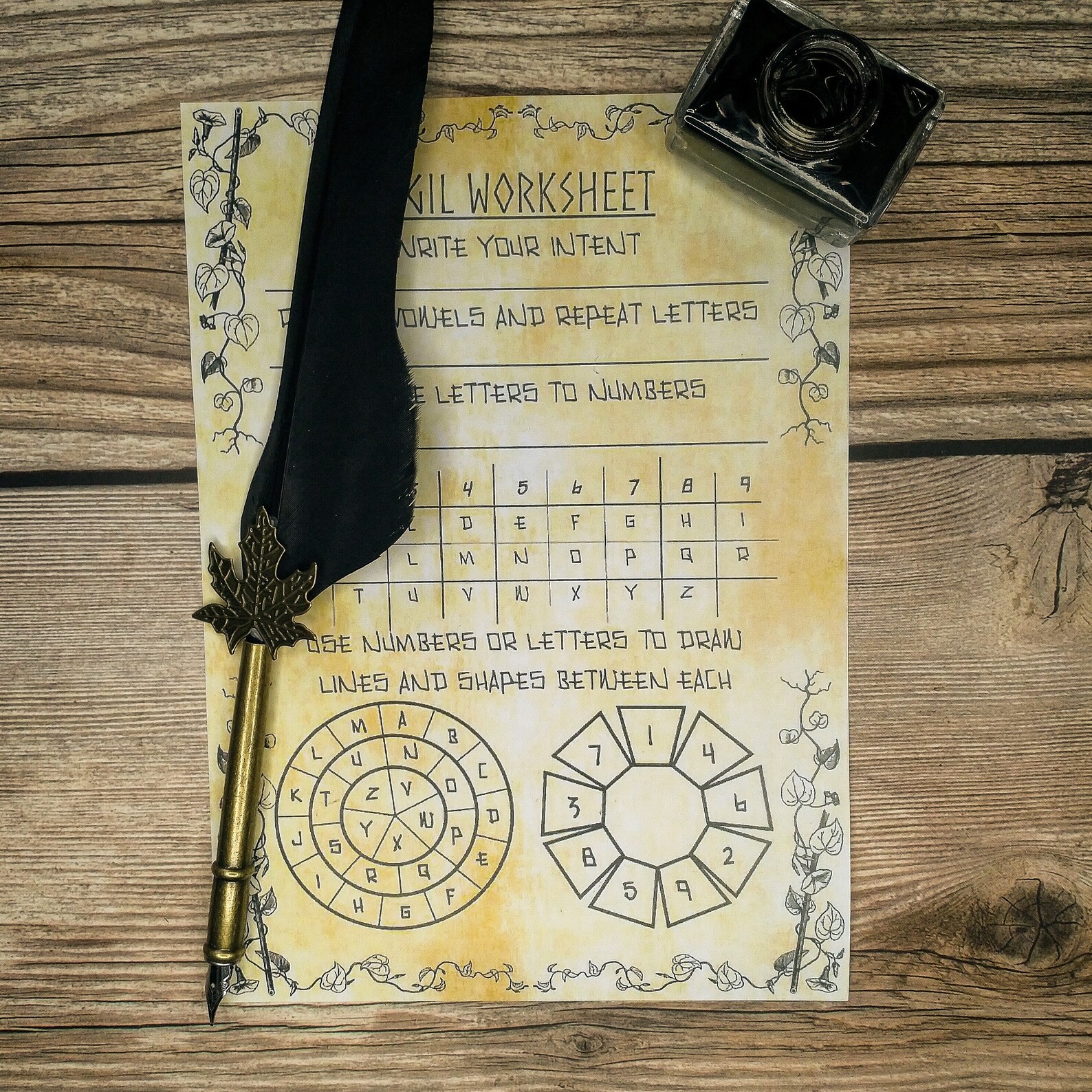 Custom Sigil Worksheet Grimoire Page Book of Shadows Page Witchcraft ... Custom Sigil Worksheet Grimoire Page Book of Shadows Page Witchcraft ...