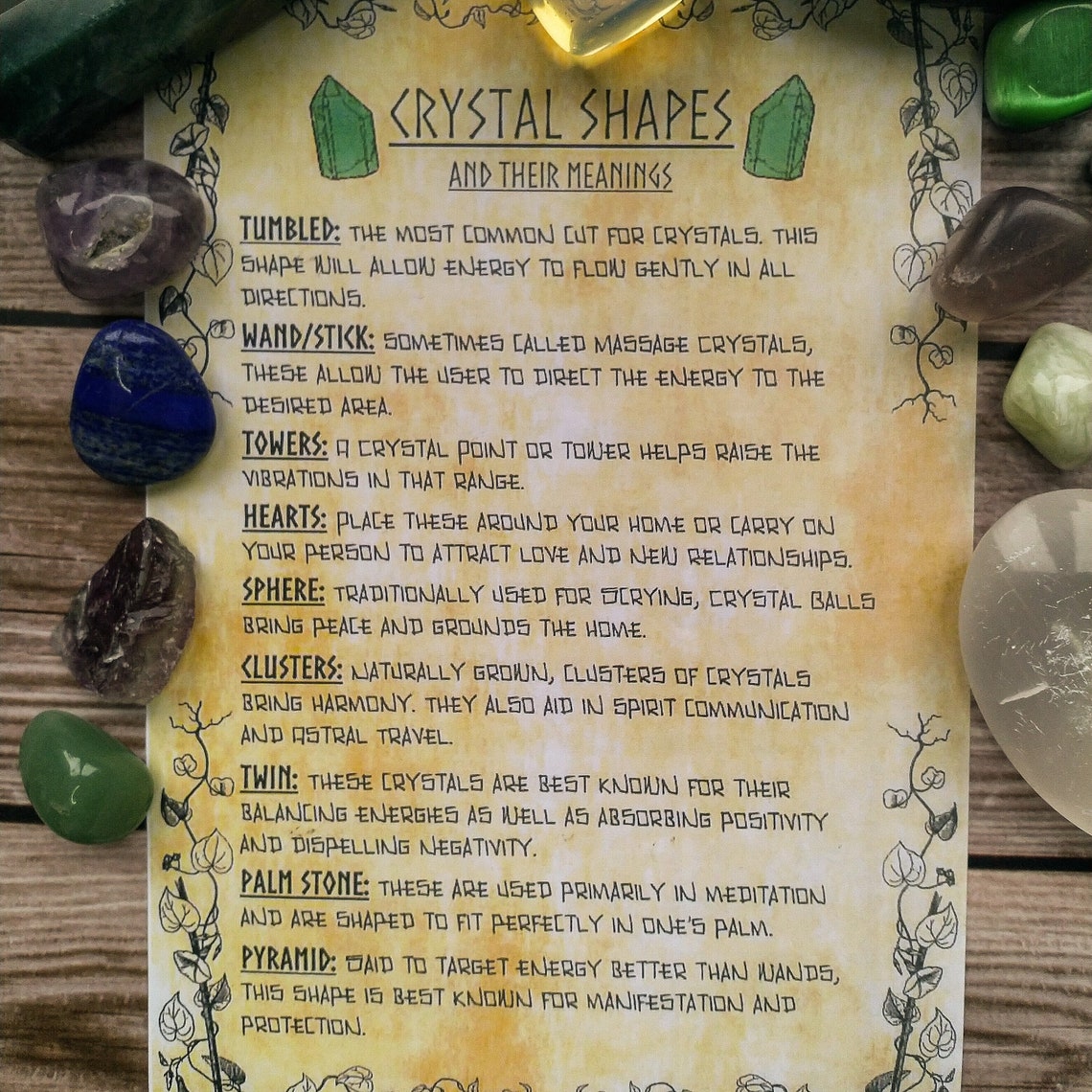 Basic Crystal Bundle Witchcraft Supply Grimoire Page Book of Shadows PDF - Etsy