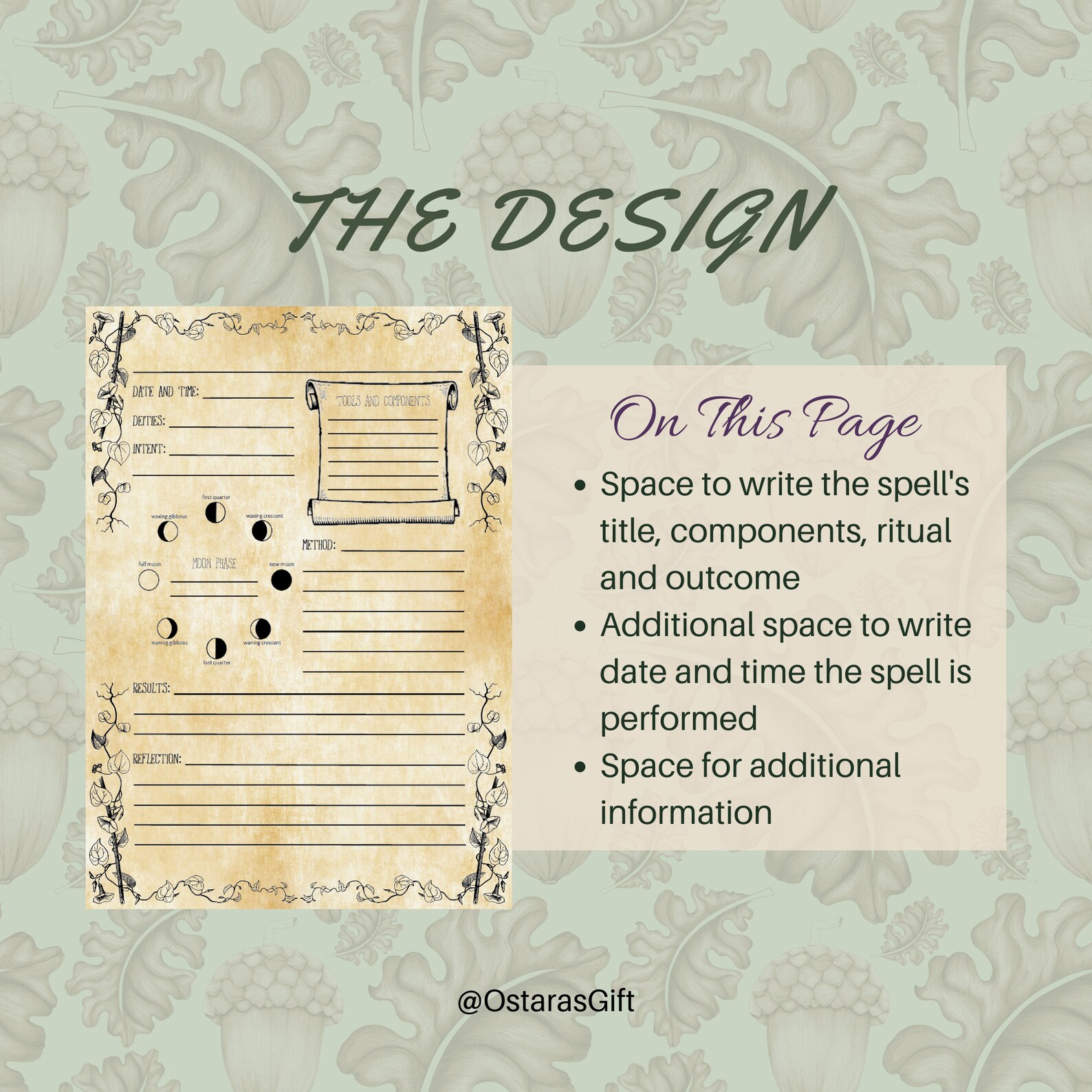 Spell and Magic Ritual Planner| Witchy Spell Casting Printable ...