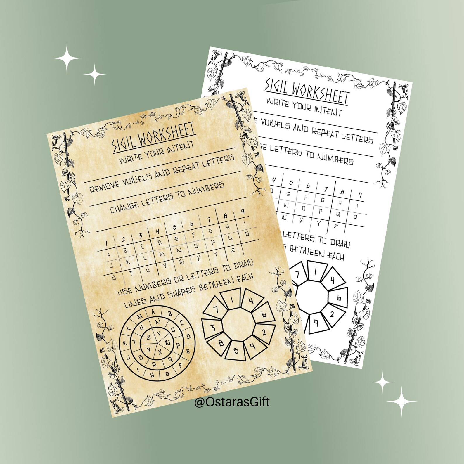 Custom Sigil Worksheet Digital Grimoire Page Book of - Etsy Custom Sigil Worksheet Digital Grimoire Page Book of - Etsy