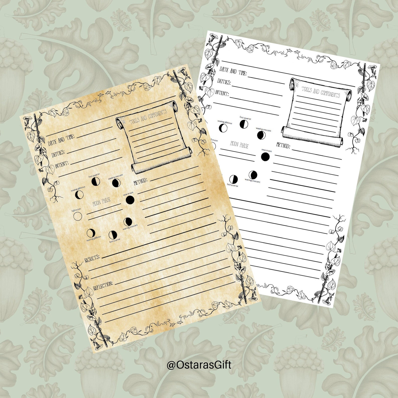 Spell and Magic Ritual Planner| Witchy Spell Casting Printable ...
