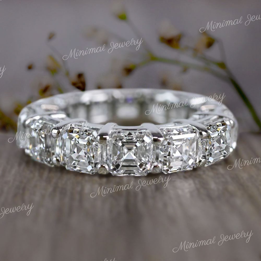 Asscher cut eternity band store