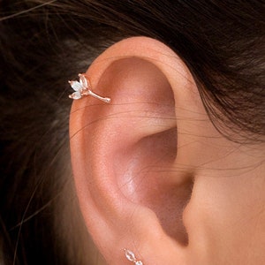 Ear Cuff No Piercing,14k Solid Gold Ear Cuff,fake Piercing,ear Cuff Earrings,fake Helix Piercing ...