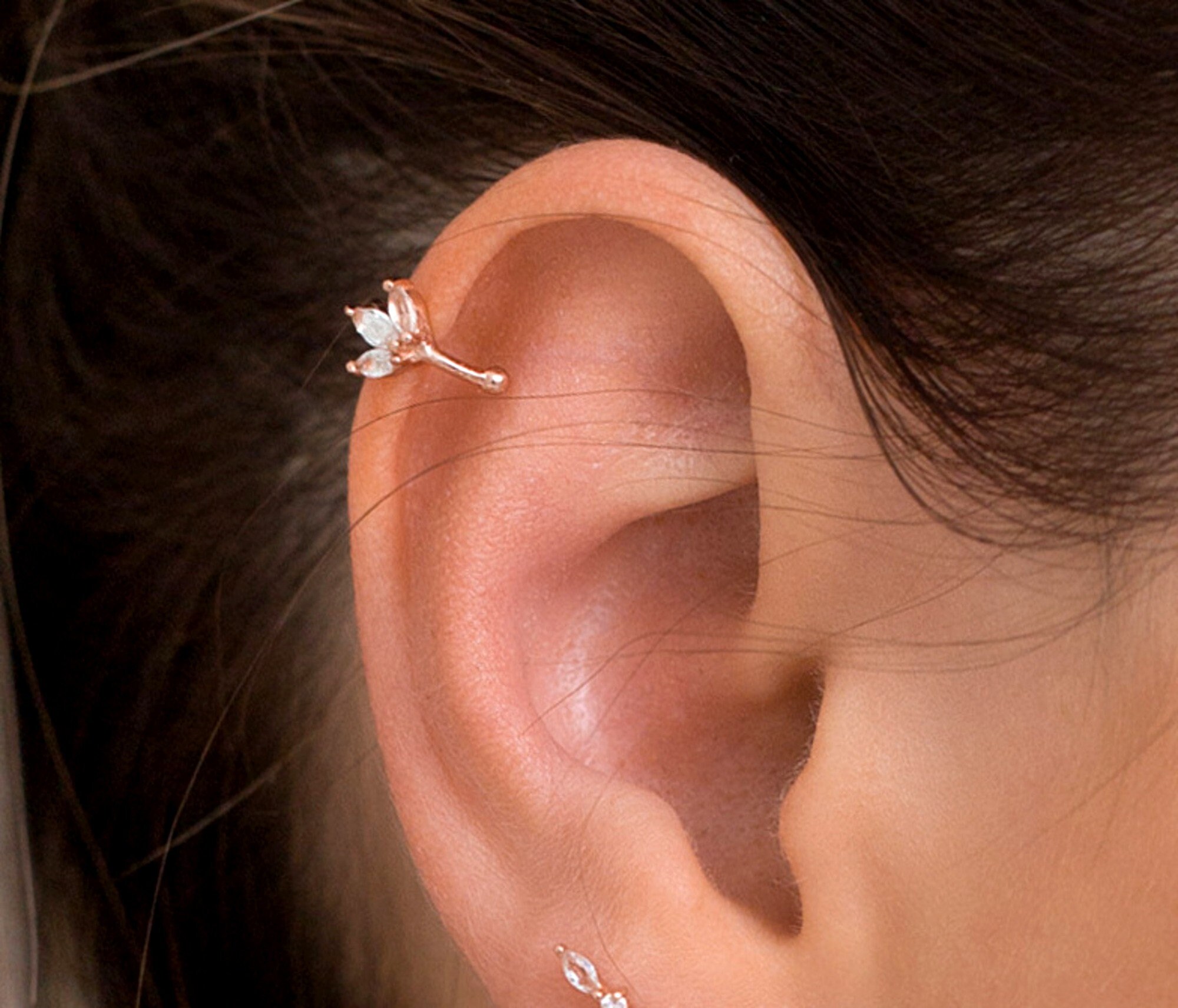 Ear Cuff No Piercing14k Solid Gold Ear Cufffake Piercingear - Etsy
