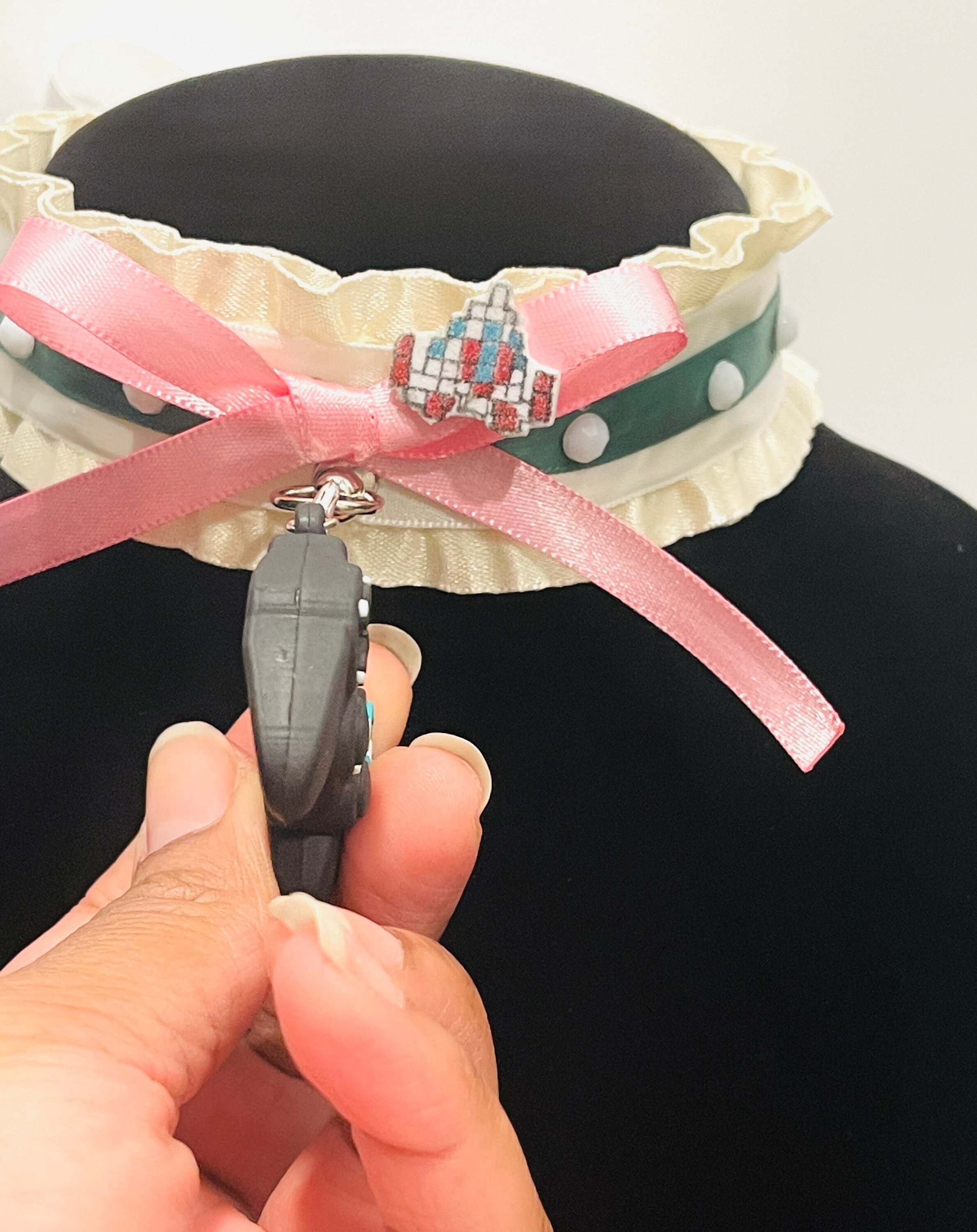 8-bit Angel Anime Cosplay Choker Gamer Girl Necklace With - Etsy