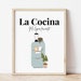 La Cocina Spanish Quote/ Wall Art/ Kitchen Poster/ Refrigerator Food ...
