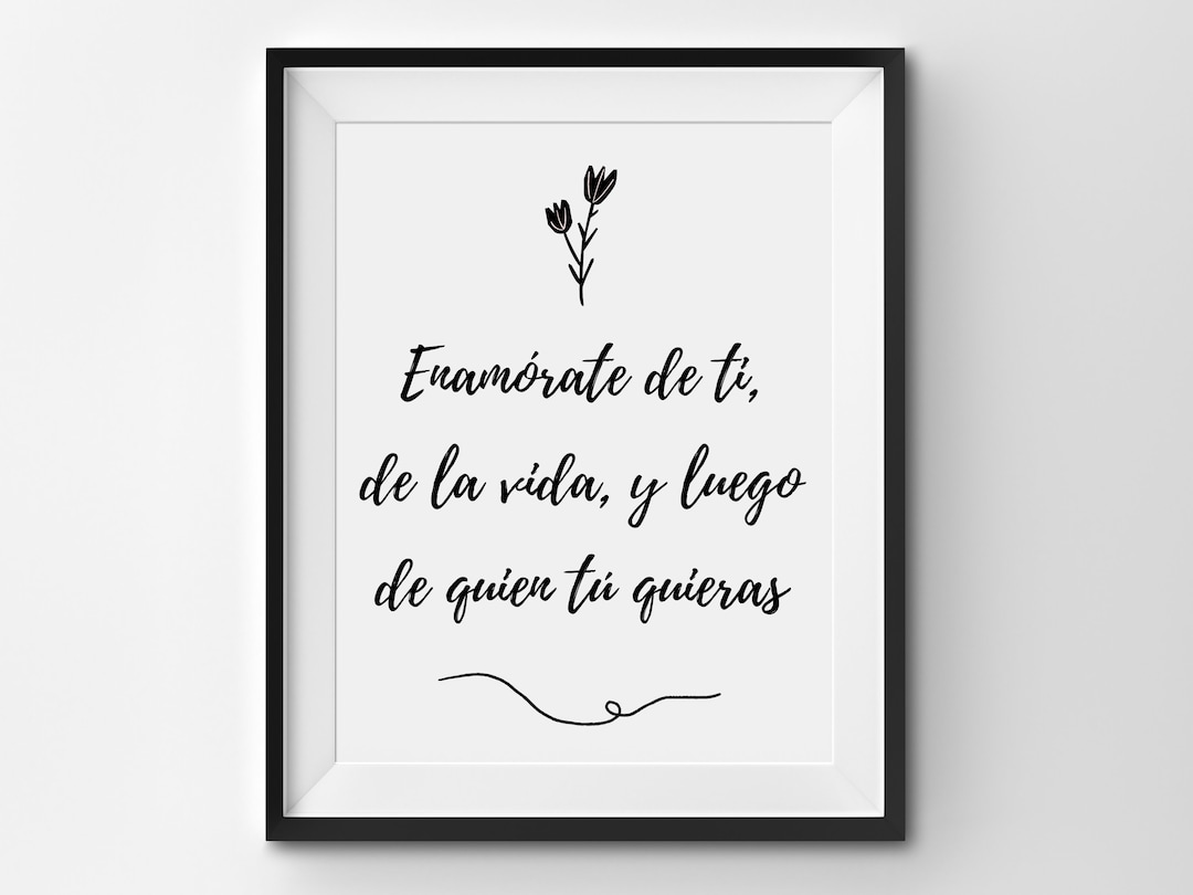Spanish Love Quote/ Frida Kahlo Quote/ Motivational Spanish Wall Art ...