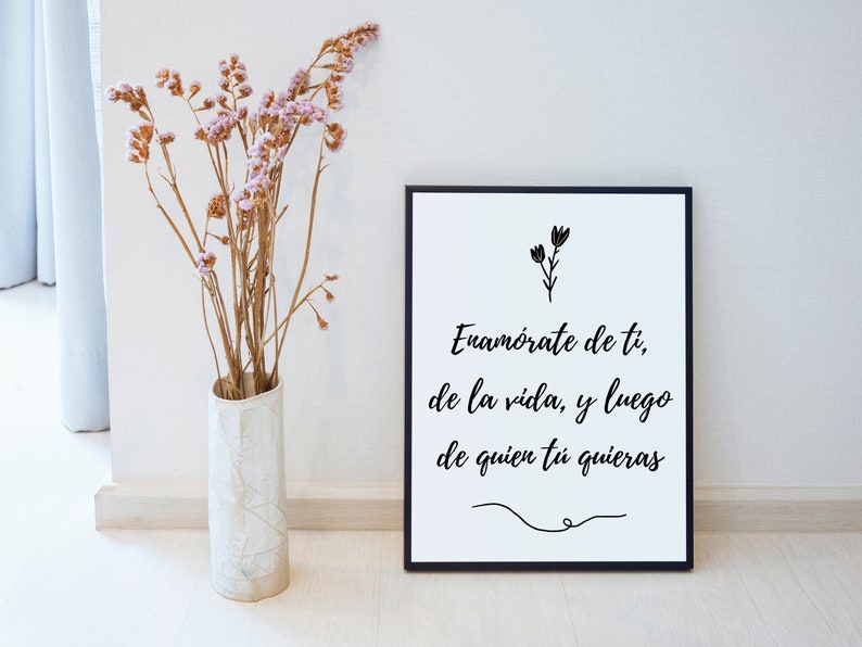 Spanish Love Quote/ Frida Kahlo Quote/ Motivational Spanish Wall Art ...