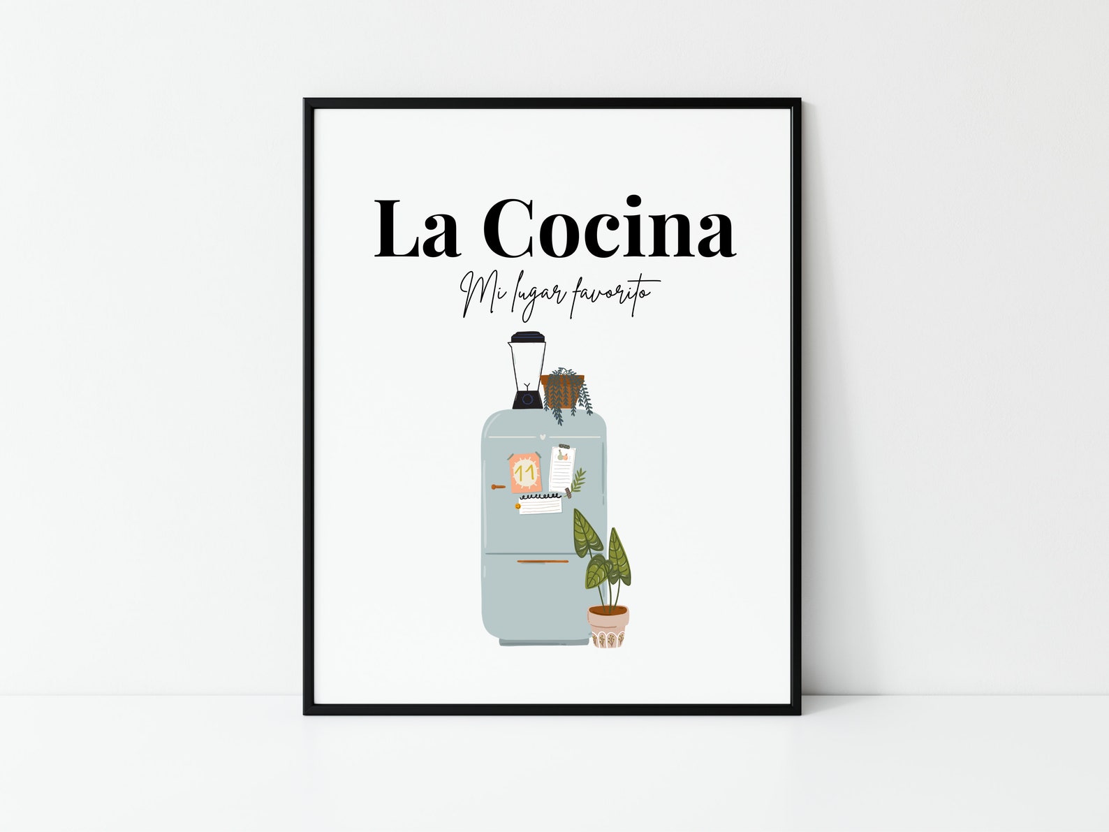 La Cocina Spanish Quote/ Wall Art/ Kitchen Poster/ Refrigerator Food ...