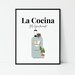 La Cocina Spanish Quote/ Wall Art/ Kitchen Poster/ Refrigerator Food ...