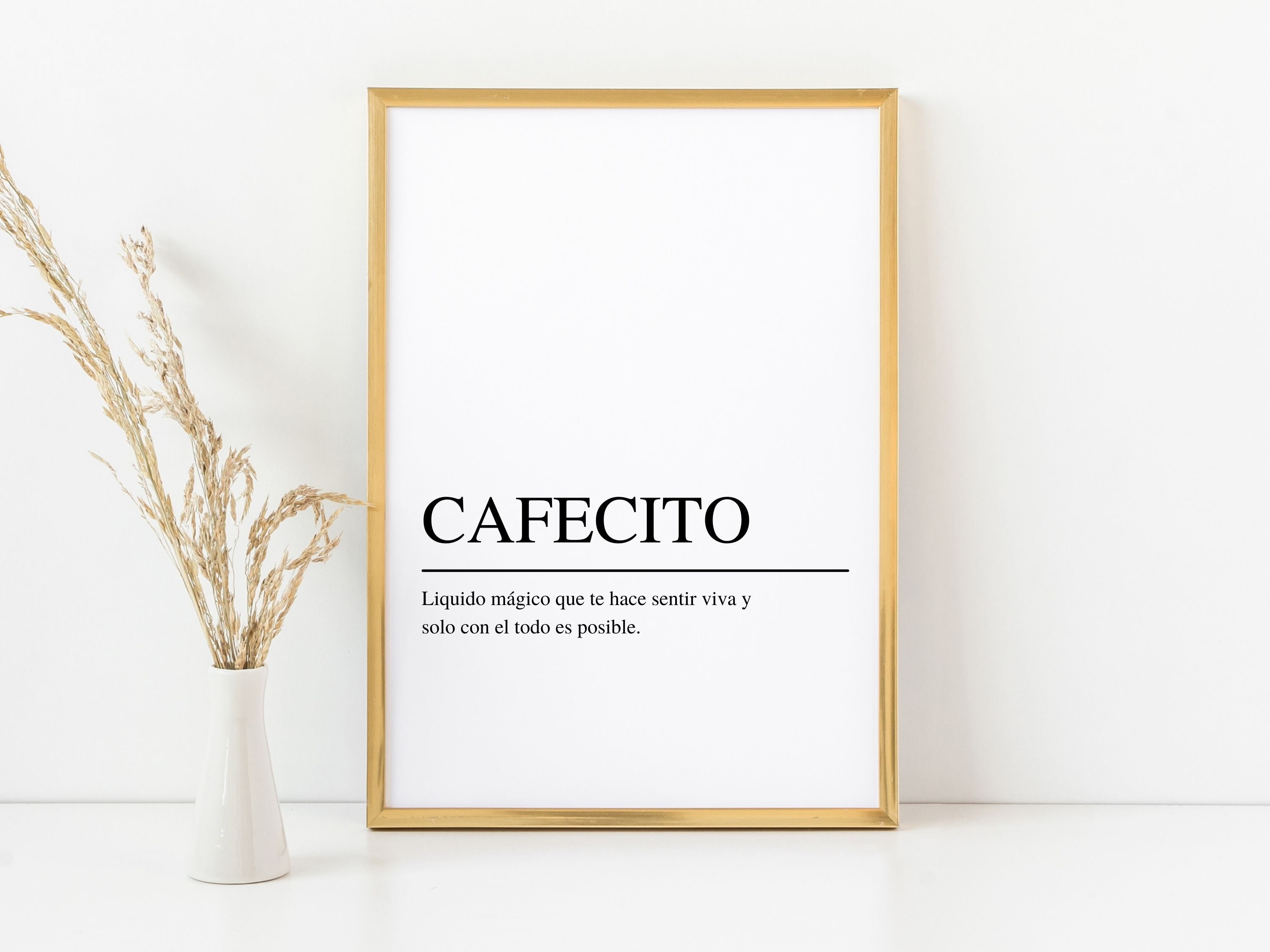 Cafecito Definition Spanish Quote/ Coffee Magic Latina Wall Art Poster ...