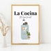 La Cocina Spanish Quote/ Wall Art/ Kitchen Poster/ Refrigerator Food ...
