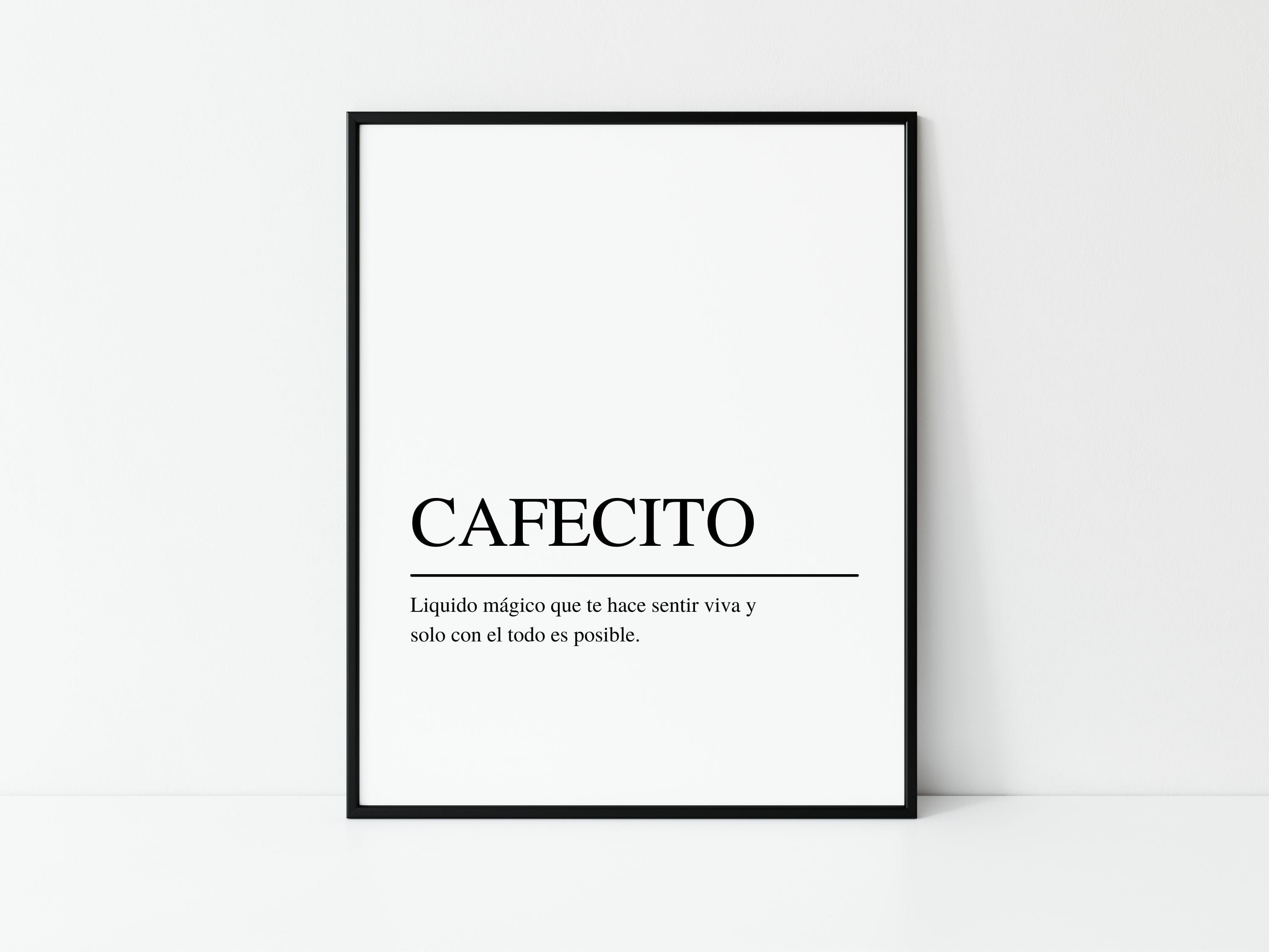 Cafecito Definition Spanish Quote/ Coffee Magic Latina Wall Art Poster ...