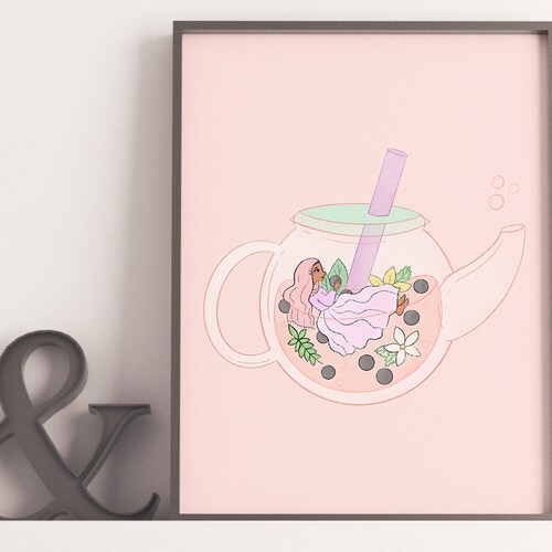 Bubble Tea Origami Boba Tea Printable Template Digital | Etsy Canada
