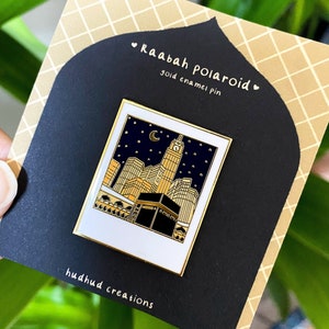 Enamel Pin-kaabah Polaroid Gold Enamel Pin Muslim Pin Kabah - Etsy