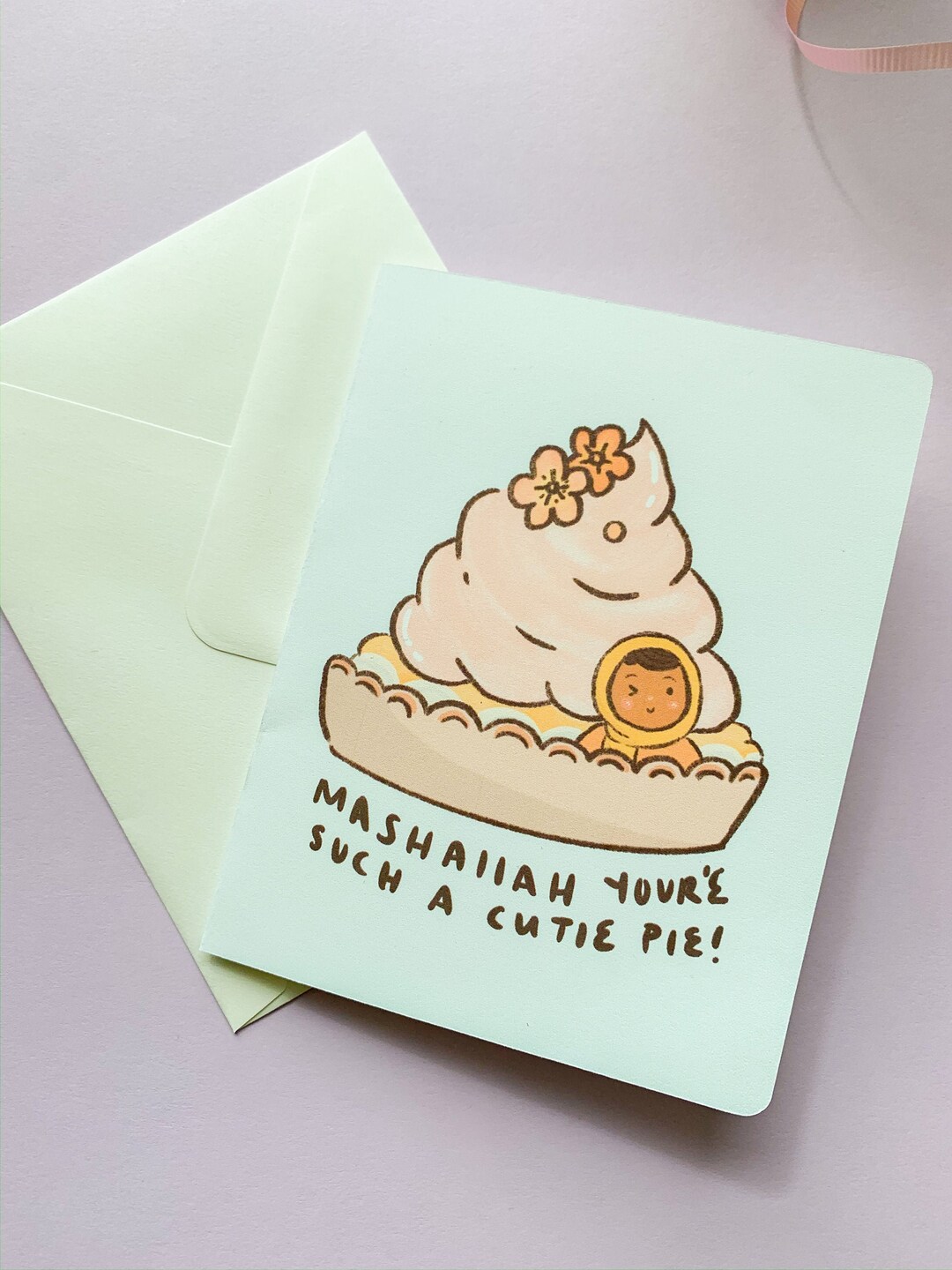 Card You're Such a Cutie Pie,mashallah Greeting Card,hijabi Card,muslim ...