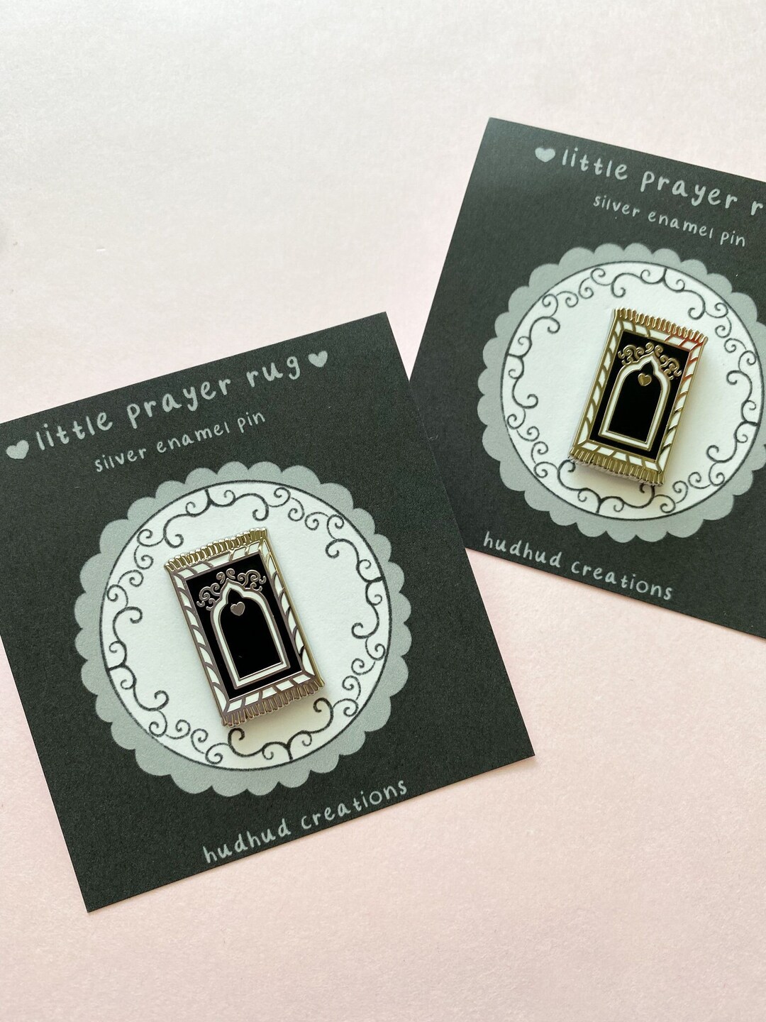 Enamel Pin Black and Silver Little Prayer Rug Pastel Enamel Pin, Muslim ...