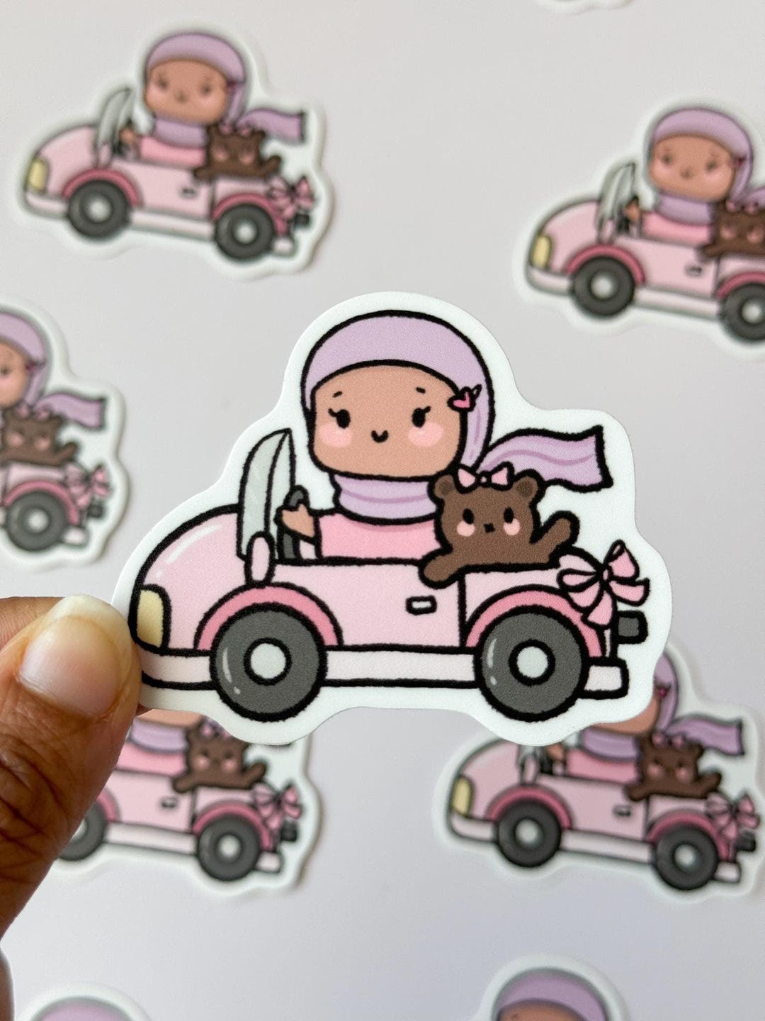 Sticker - Cutie on the Road, Hijabi Muslim Sticker, Waterproof Hijabi ...