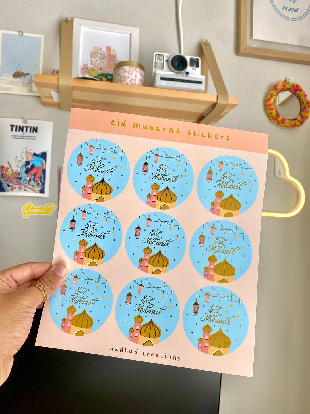 Sunset Eid Stickersheet Eid Mubarak Stickers, Cute Eid Stickers,cute ...