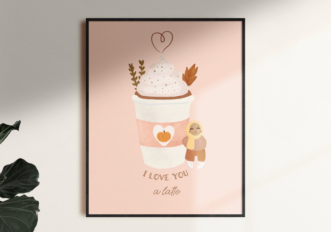 Digital Download I Love You A Latte 11x8.5 - Etsy