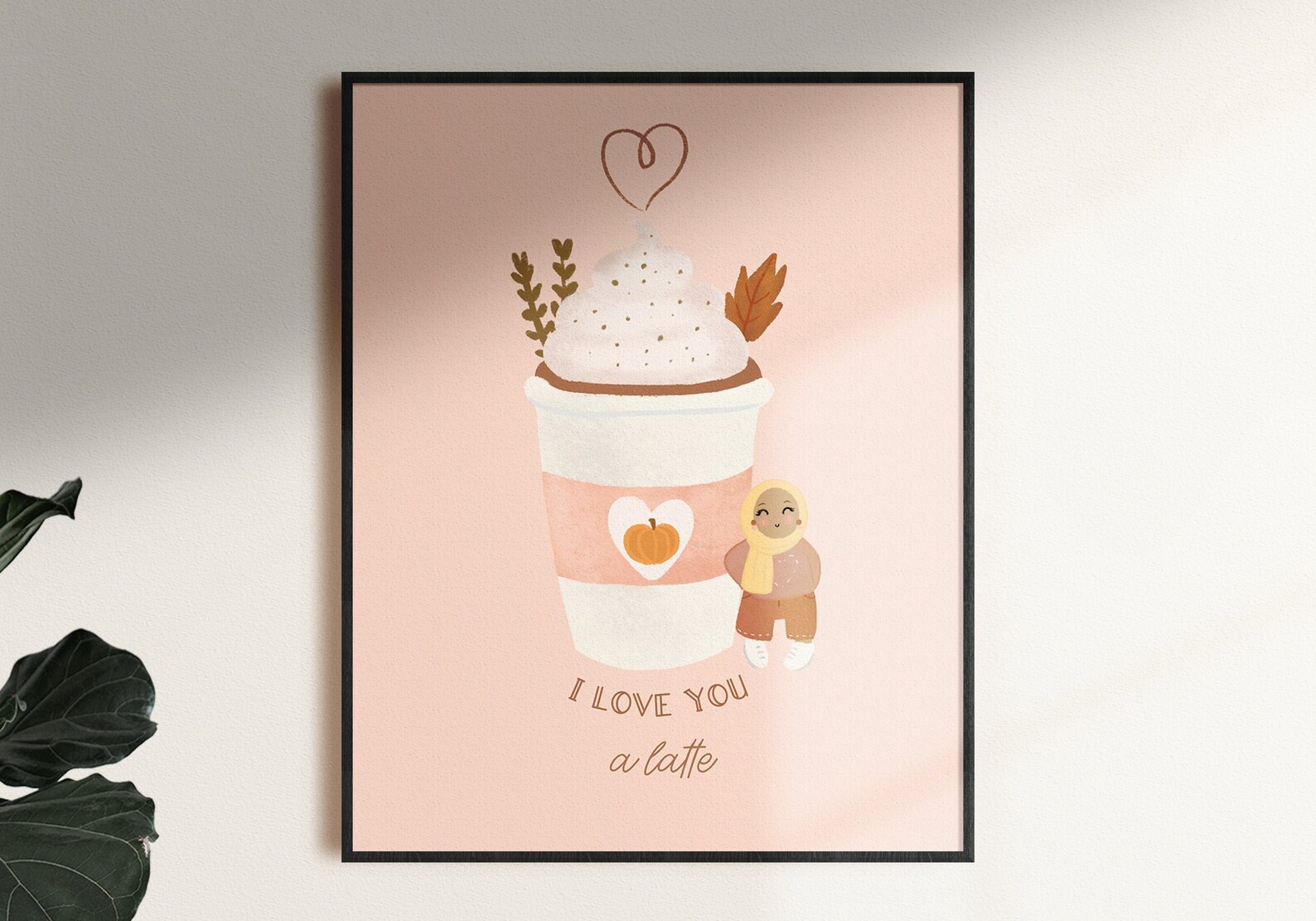 Digital Download - I Love You A Latte, 11"x8.5" Letter Sized Digital ...