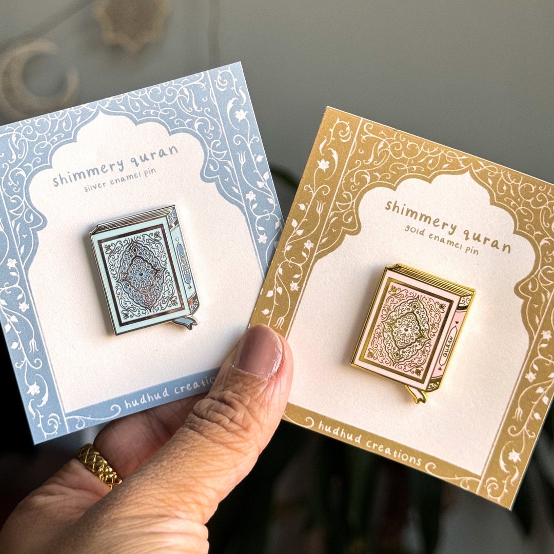 Enamel Pin-shimmery Quran Enamel Pin, Muslim Pin, Quran Enamel Pin ...
