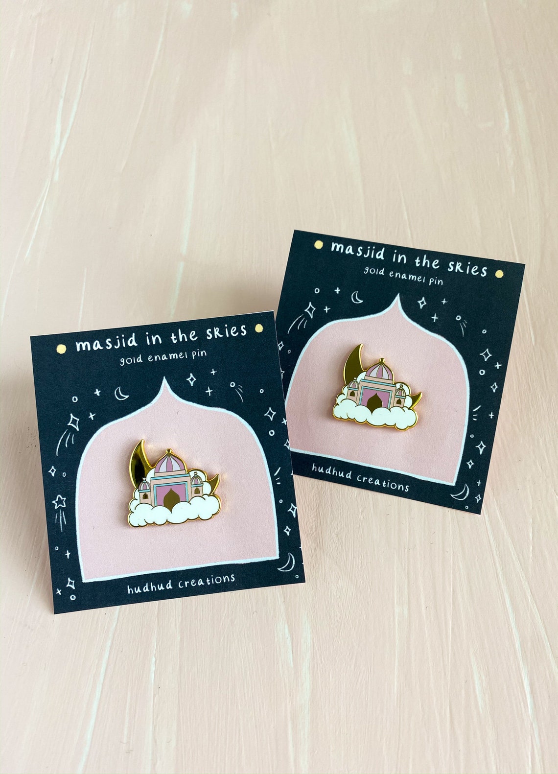 Enamel Pin-masjid in the Skies Gold Enamel Pin Muslim Pin - Etsy