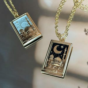 Necklace - as Shams & Al Qamr Sun and Moon Necklaces - Etsy
