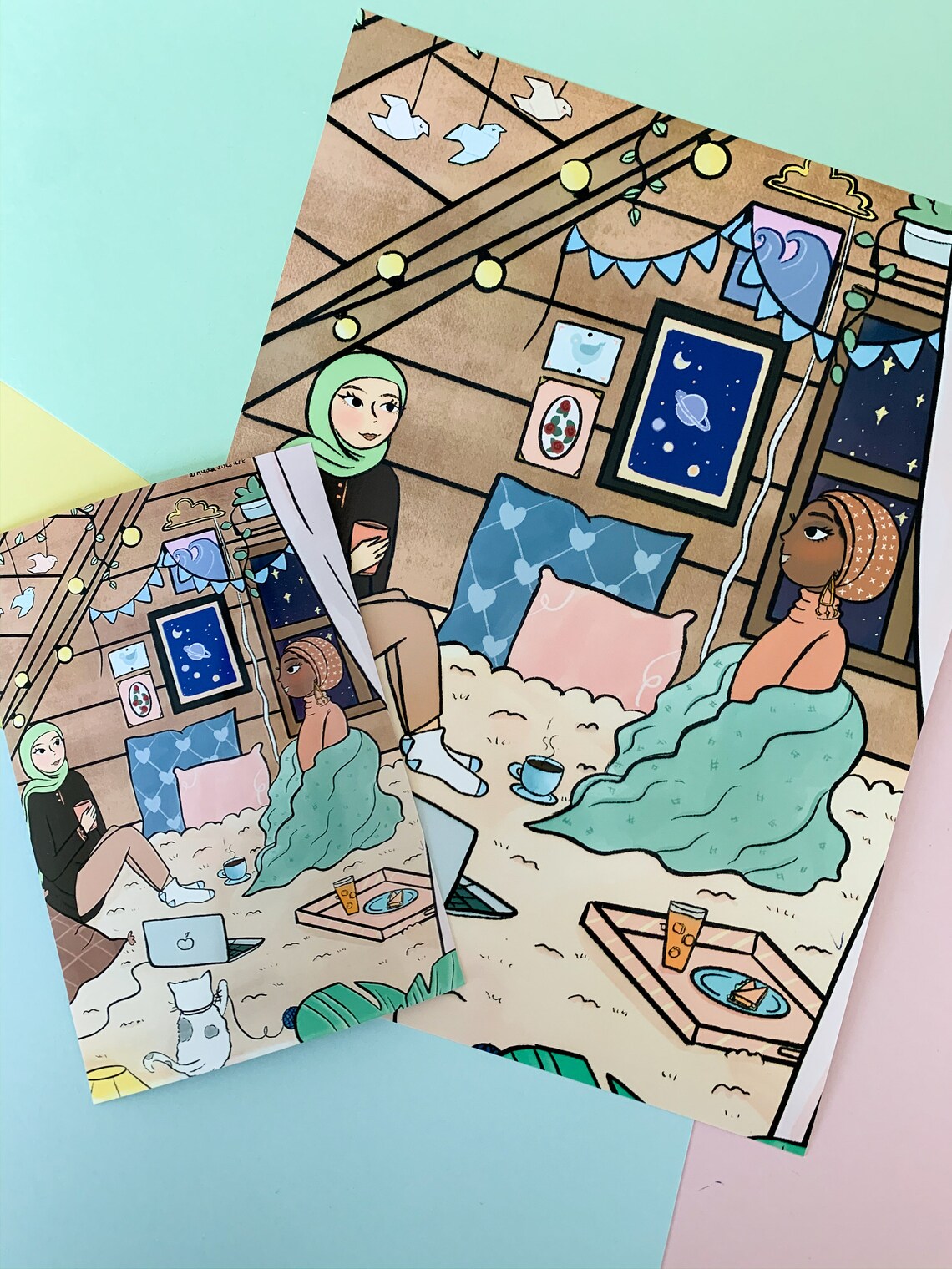 Print Evening Conversations 8x10 / 4x6 Art | Etsy