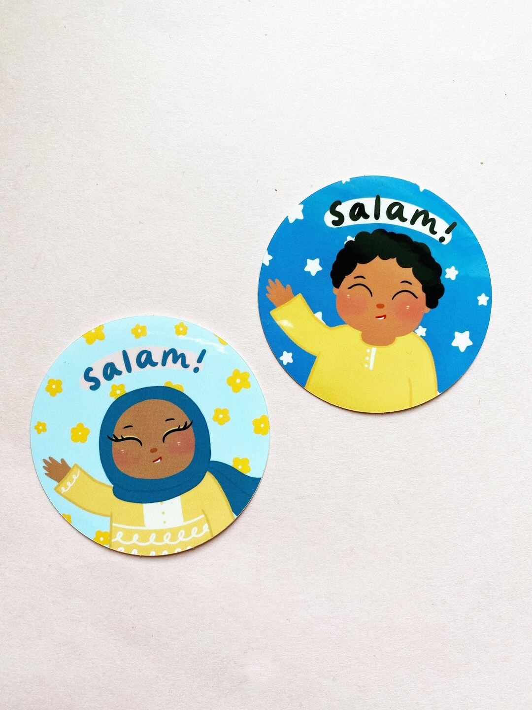 Sticker - Boy/girl Salam Sticker - Etsy