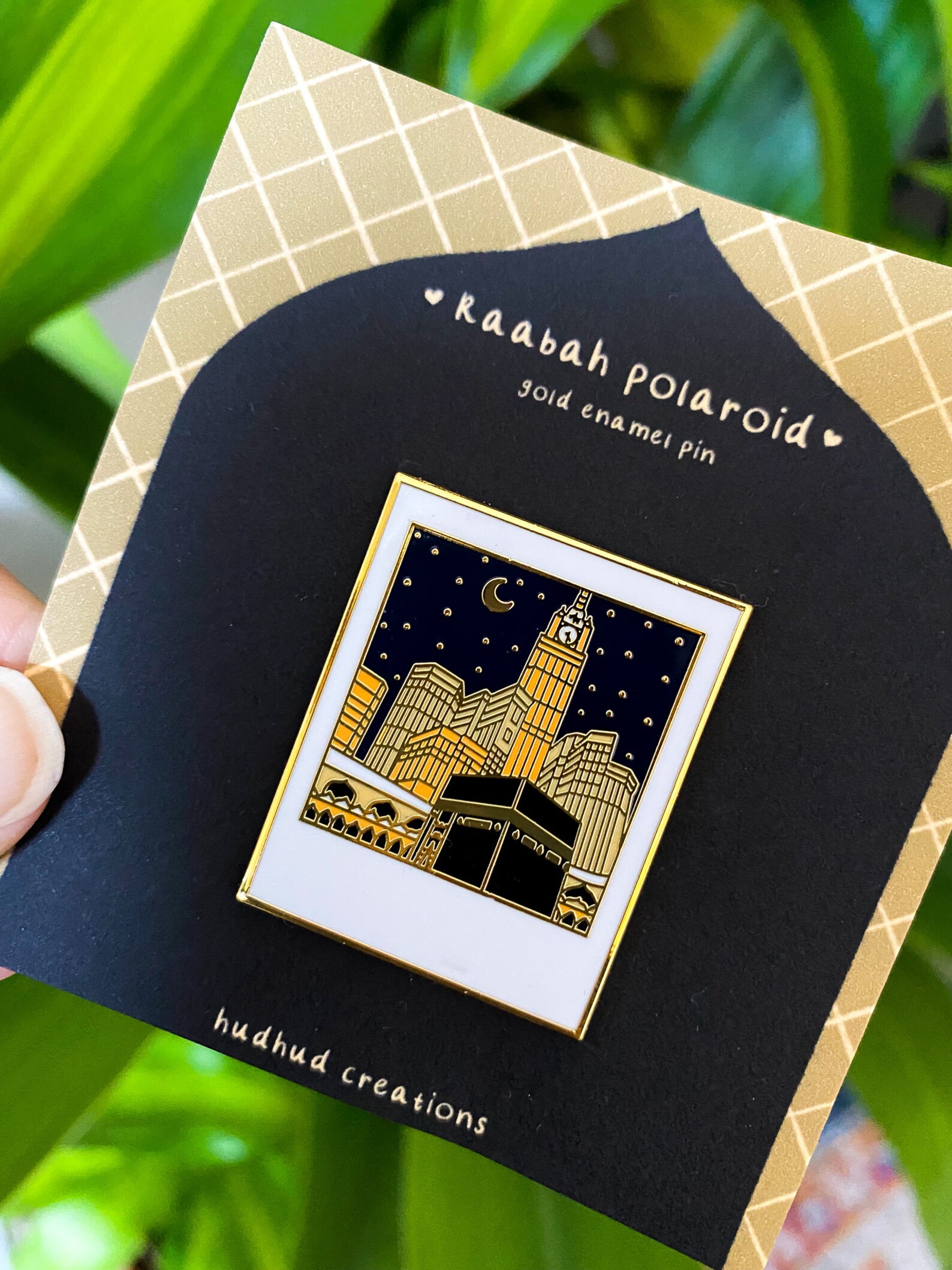 Enamel Pin-kaabah Polaroid Gold Enamel Pin Muslim Pin Kabah - Etsy