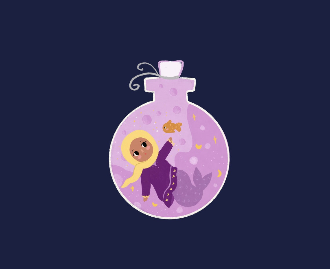 Muslim/hijabi Mermaid Sticker Muslim Islamic Stickers | Etsy