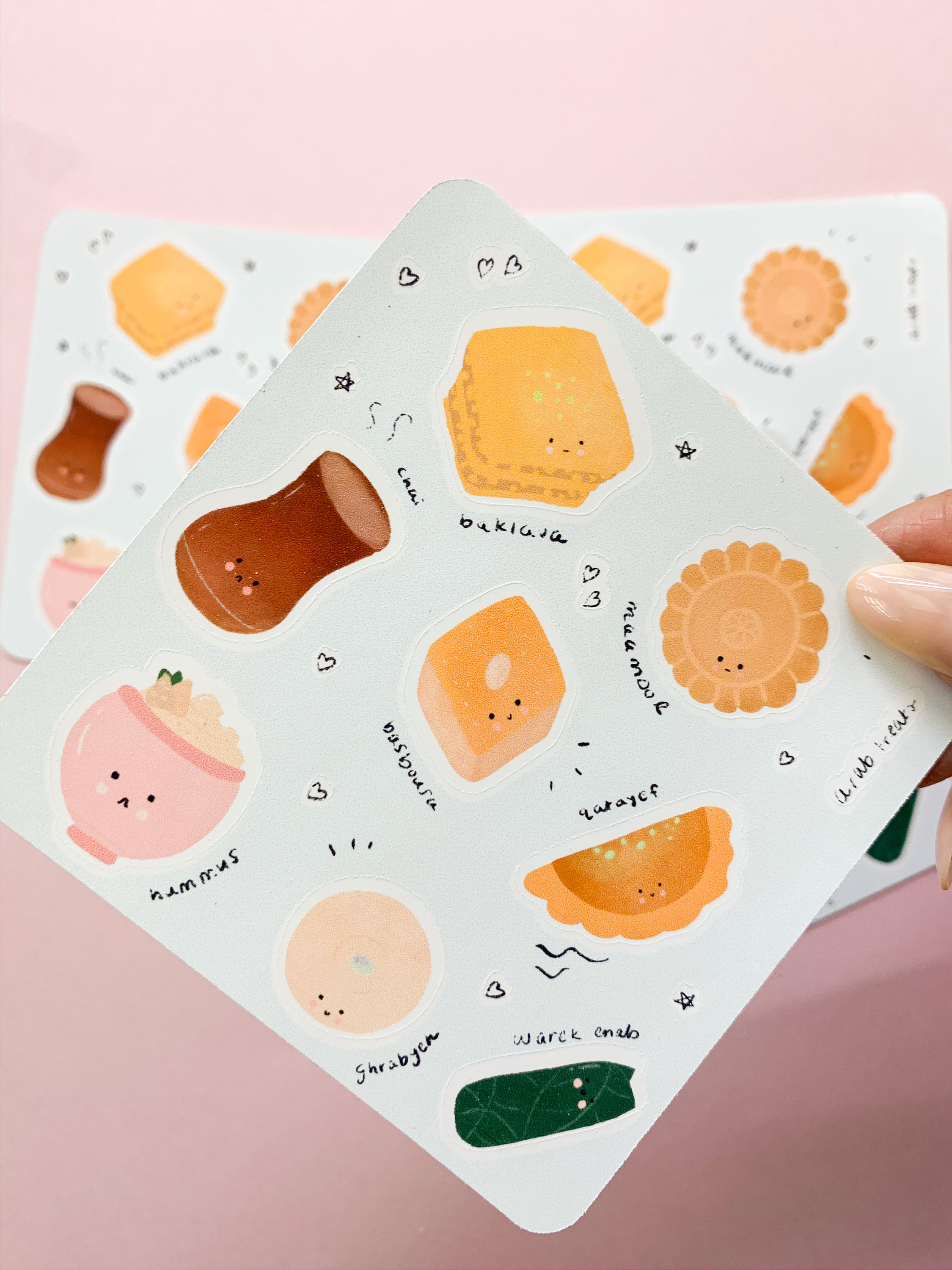 Cute Arab Foods Sticker Setarab Treatsweatherproof Pastel | Etsy