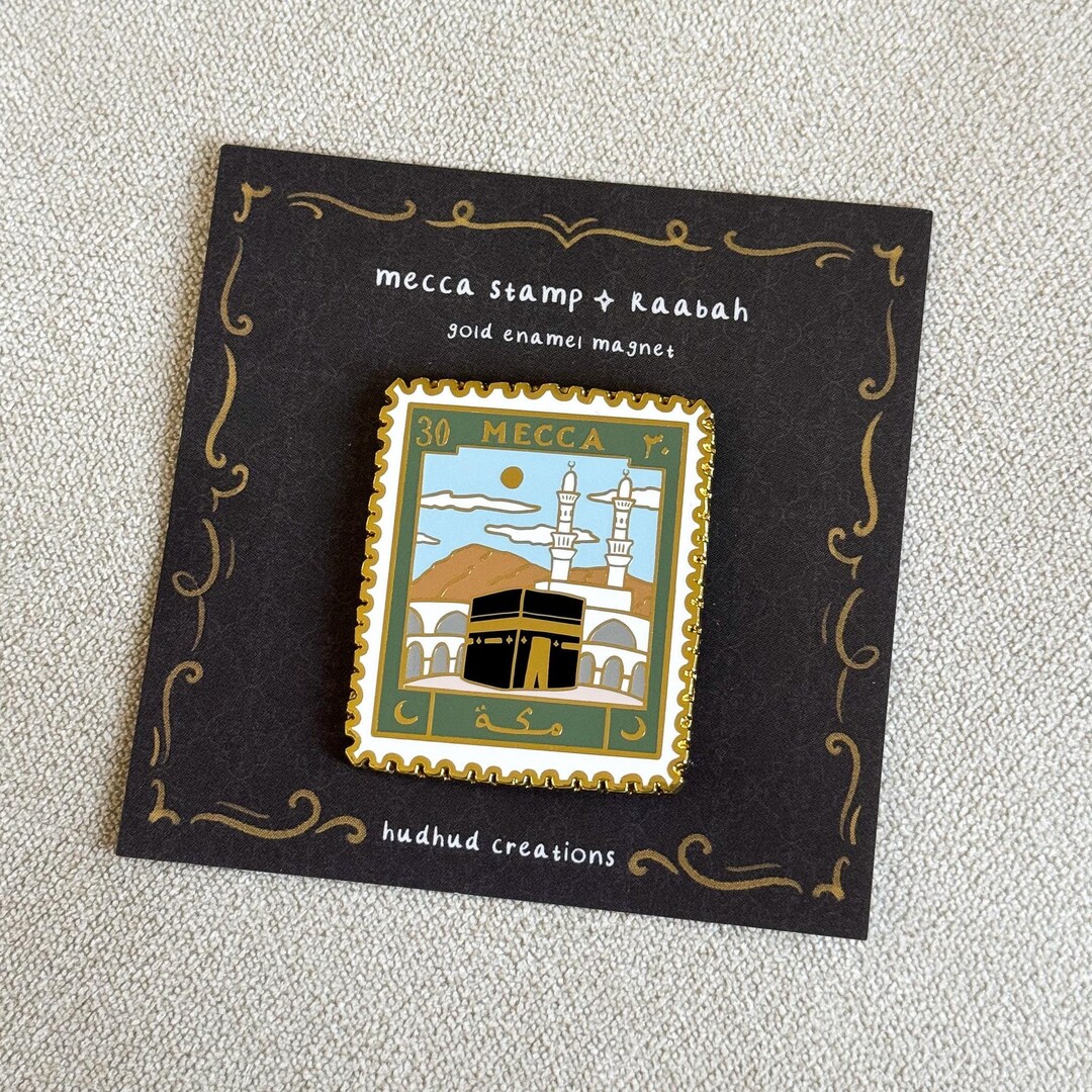 Magnet Mecca & Kaabah Stamp, Mecca Makkah Magnet, Kaaba Magnet, Hajj ...