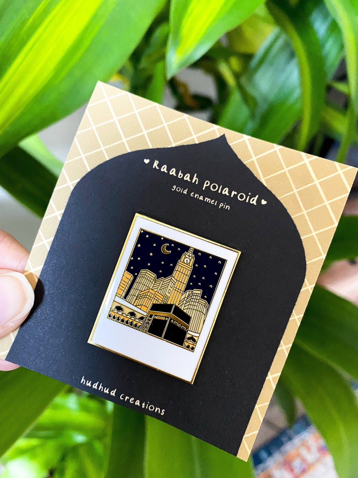 Enamel Pin-kaabah Polaroid Gold Enamel Pin Muslim Pin Kabah - Etsy